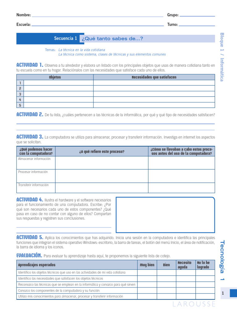 Inform Á Tica | PDF | Informática | Herramientas