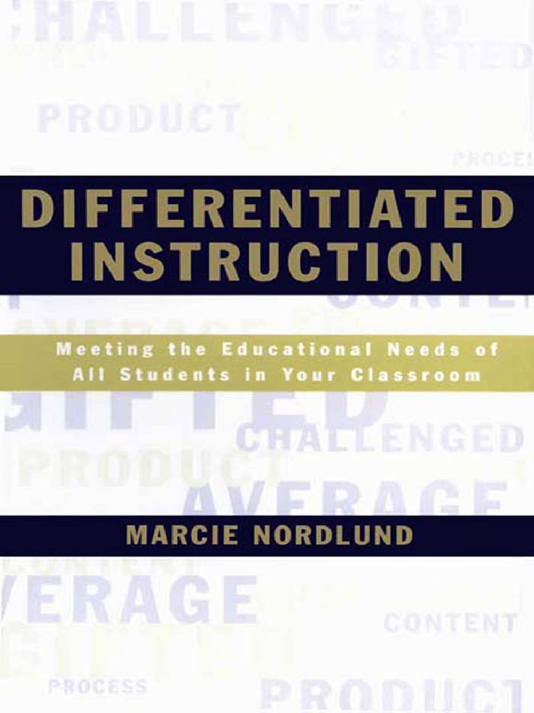 Marcie Nordlund - Differentiated Instruction - Meeting The Needs of All ...