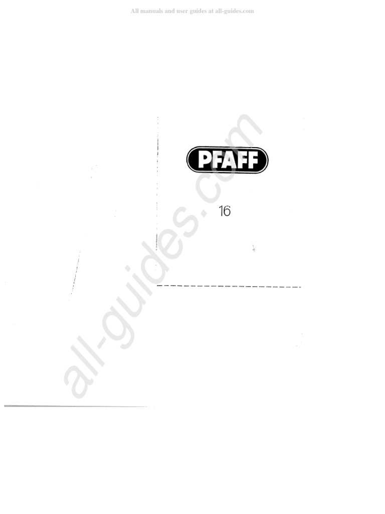Pfaff 16 Sewing Machine Instruction Manual | Download Free PDF | Sewing ...