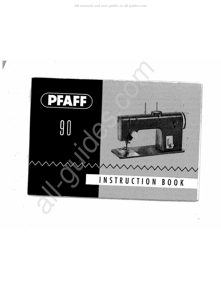 Pfaff 90 Sewing Machine Instruction Manual | PDF | Seam (Sewing) | Sewing