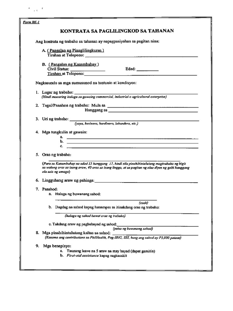Form BK-1 | PDF