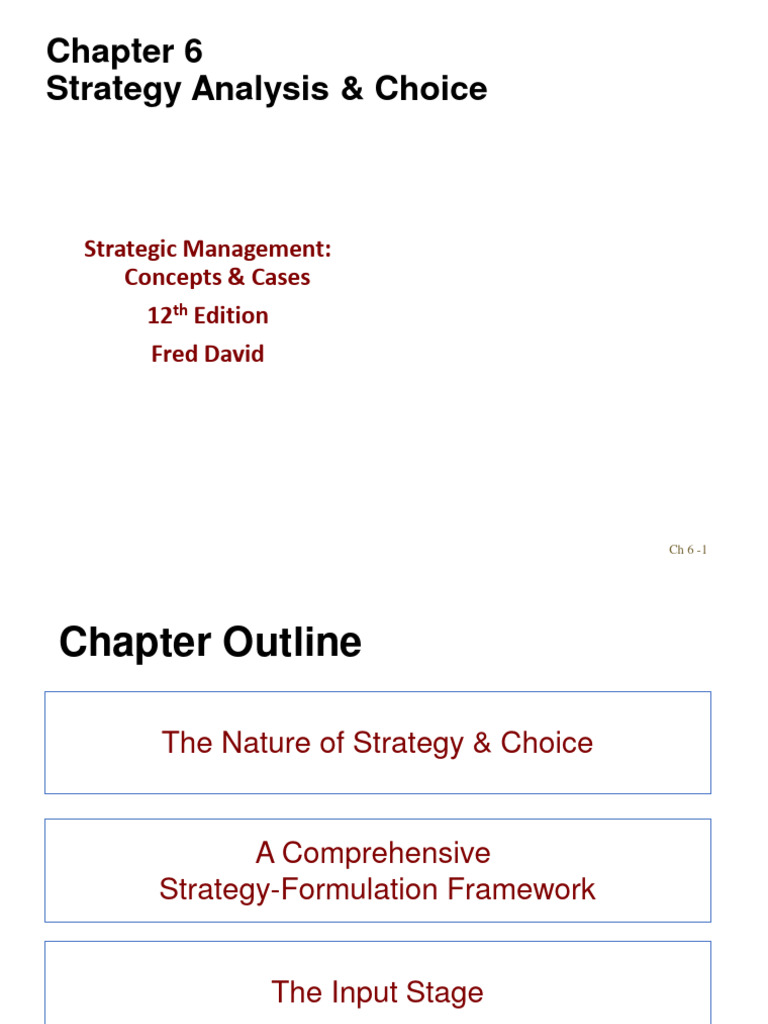 David 6 Rev 1 | PDF | Strategic Management | Swot Analysis