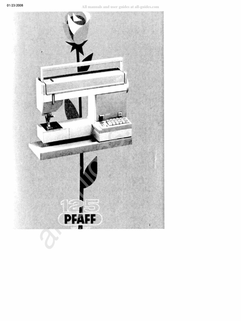 Pfaff 125 Sewing Machine Instruction Manual | PDF | Ac Power Plugs And ...
