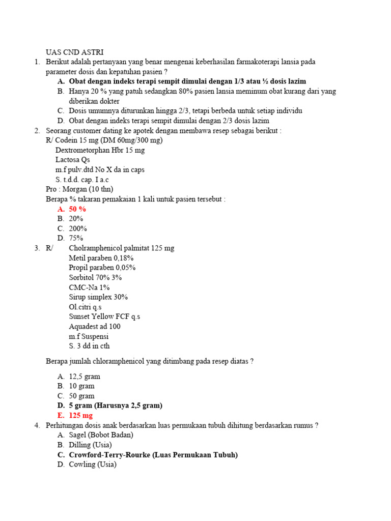 Uas CND Astri | PDF | Kesehatan Holistik | Sains & Matematika