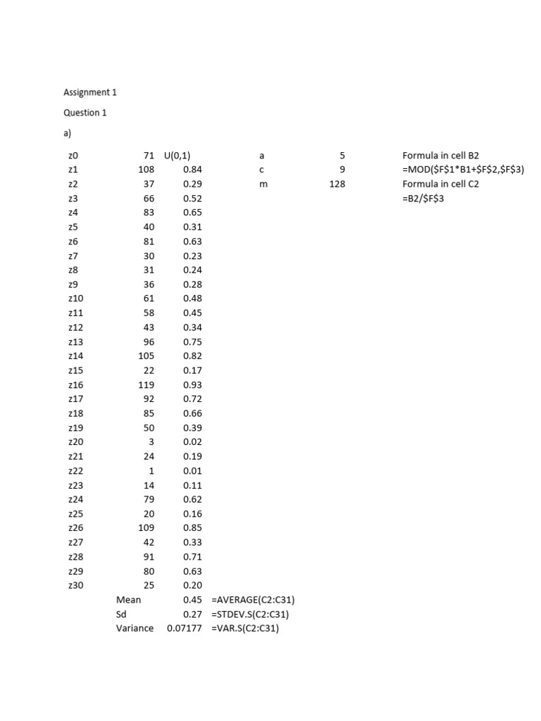 Assignment 1 | PDF | Statistics | Classes Of Computers