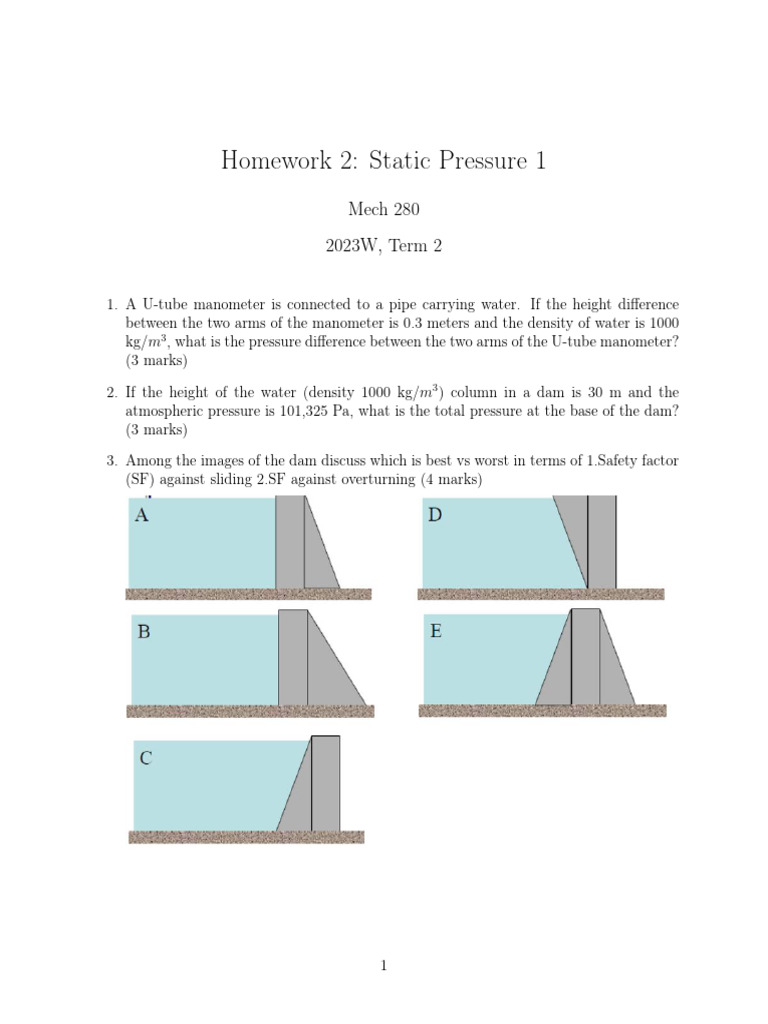 HomeWork2 Mech280 | PDF