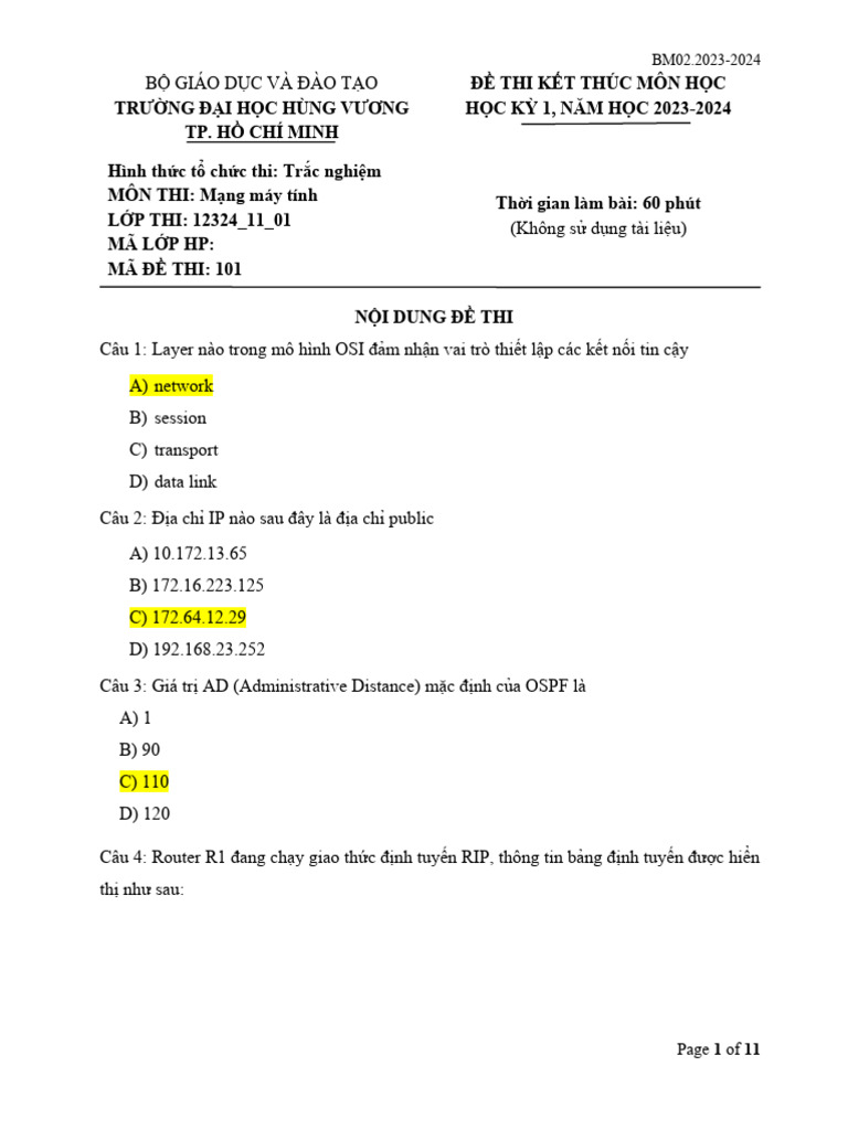 BM02-MangMayTinh De1 | PDF