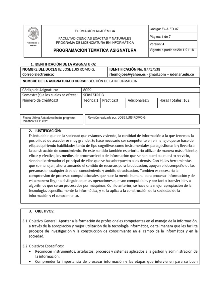 Gestion de La Informacion 8059 B2023 | PDF | Informática | Ciencias de la Computación