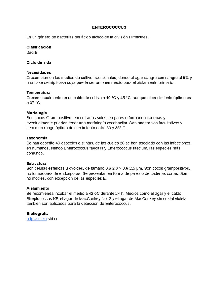 ENTEROCOCCUS | PDF