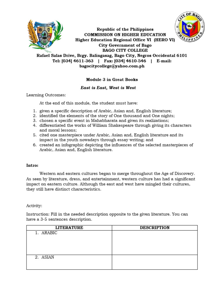 Module 3 - Gec 111 - Draft | PDF | Poetry | One Thousand And One Nights