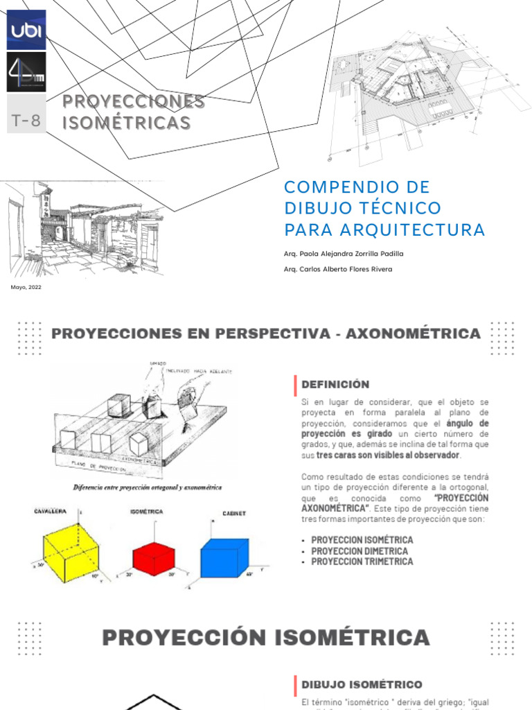 Proyecciones Isométricas en Dibujo Técnico | PDF | Elipse | Geometría