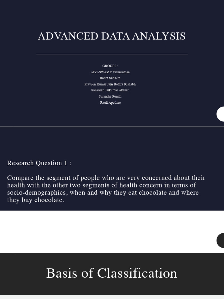 Group 1 - Advanced Data Analysis | PDF