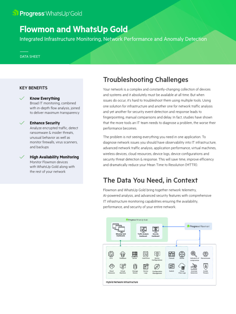 WUG - Flowmon and WhatsUp Gold | PDF | Cloud Computing | Computer Network