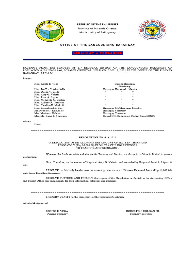 Resolution Letter | PDF | Philippines