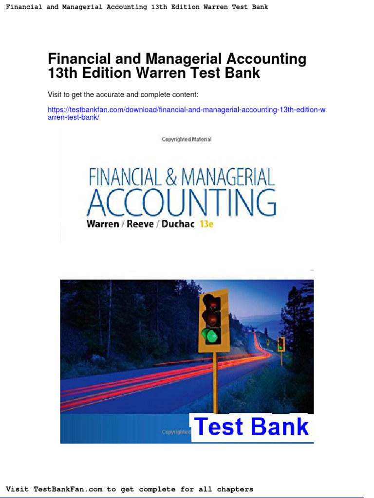 Dwnload Full Financial and Managerial Accounting 13th Edition Warren ... Dwnload Full Financial and Managerial Accounting 13th Edition Warren ...