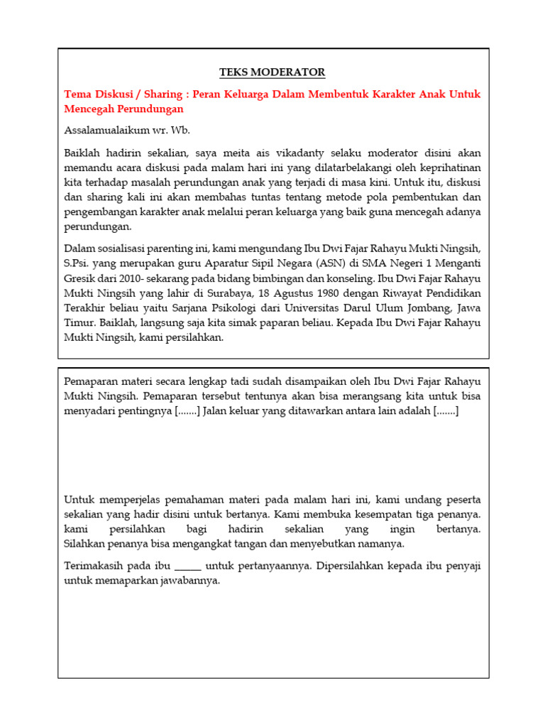 Teks Moderator | PDF
