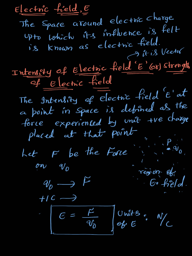 Electric Field and Intensity of Electric Field - 230408 - 125843 | PDF
