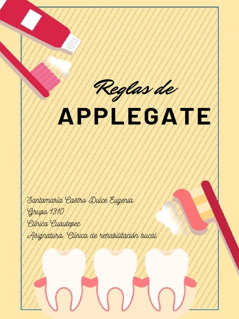 Regla de Applegate | PDF | Dentadura postiza | Ramas de Odontología