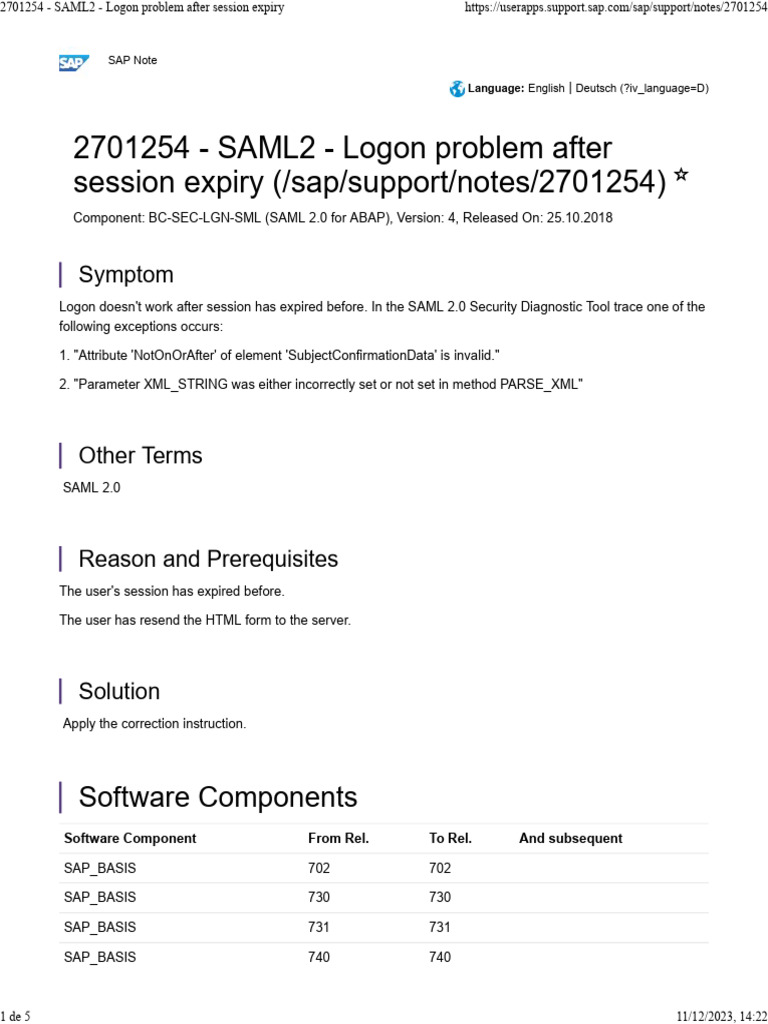 SAML2 - Logon Problem After Session Expiry | PDF | Login | Cyberspace