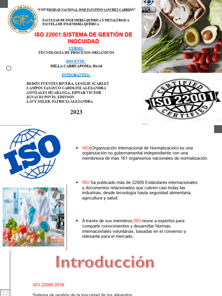 Iso 22001 | PDF | Seguridad alimenticia | Alimentos