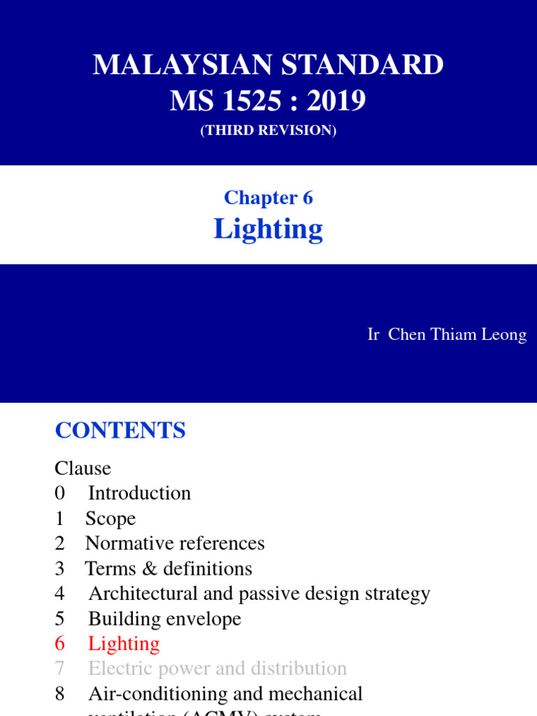 Code of Practice On Energy Efficiency Chapter 6 Lighting | PDF ...