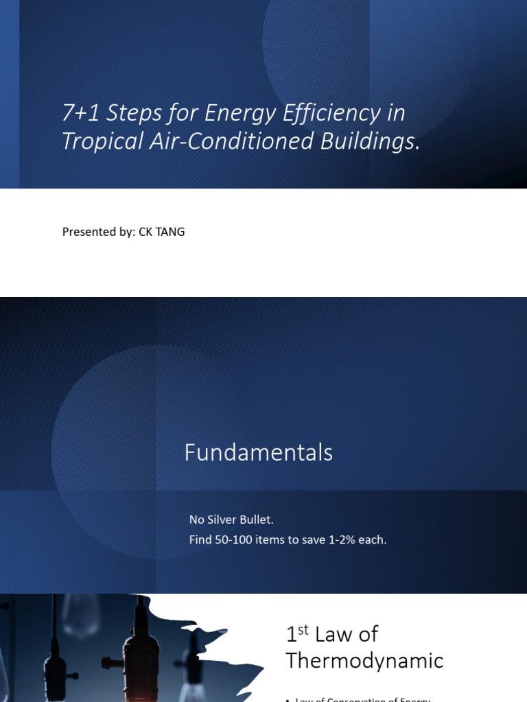 CK 7+1 Steps For Energy Efficiency in Tropical Air-Conditioned r2 | PDF ...