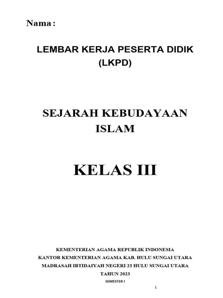 LKPD SKI Kelas III | PDF