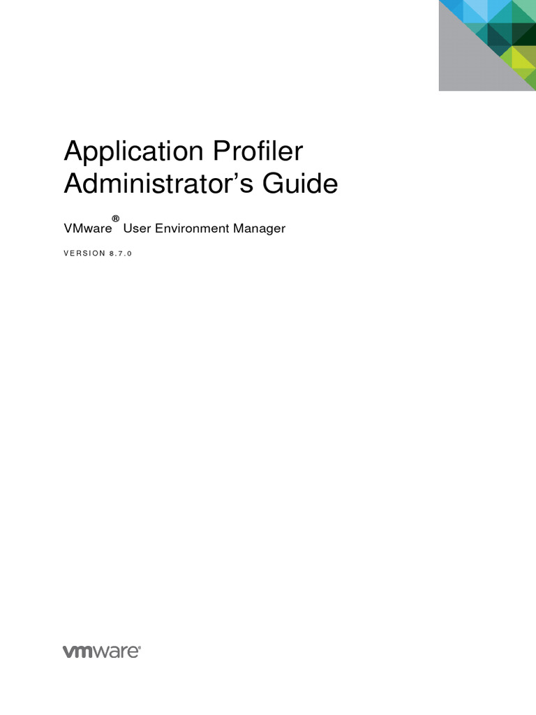 VMware User Environment Manager Application Profiler Administrator's Guide | PDF | Windows ...