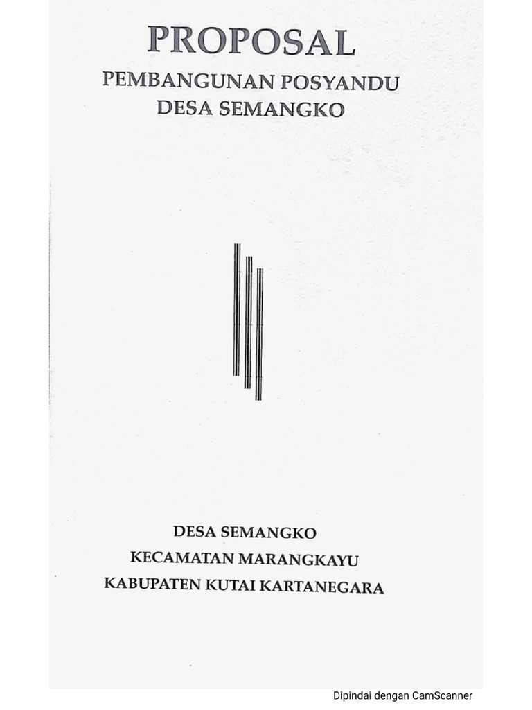 Proposal Pos Yandu Desa Semangko Marangkayu | PDF