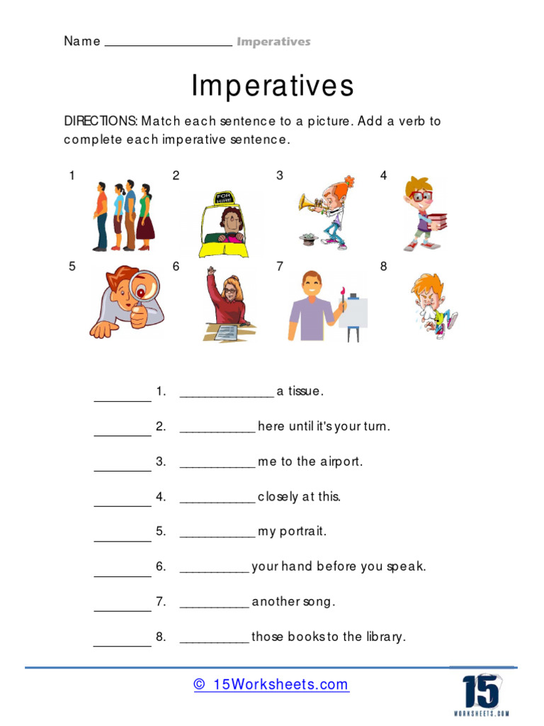 Imperative Worksheet 2 | PDF