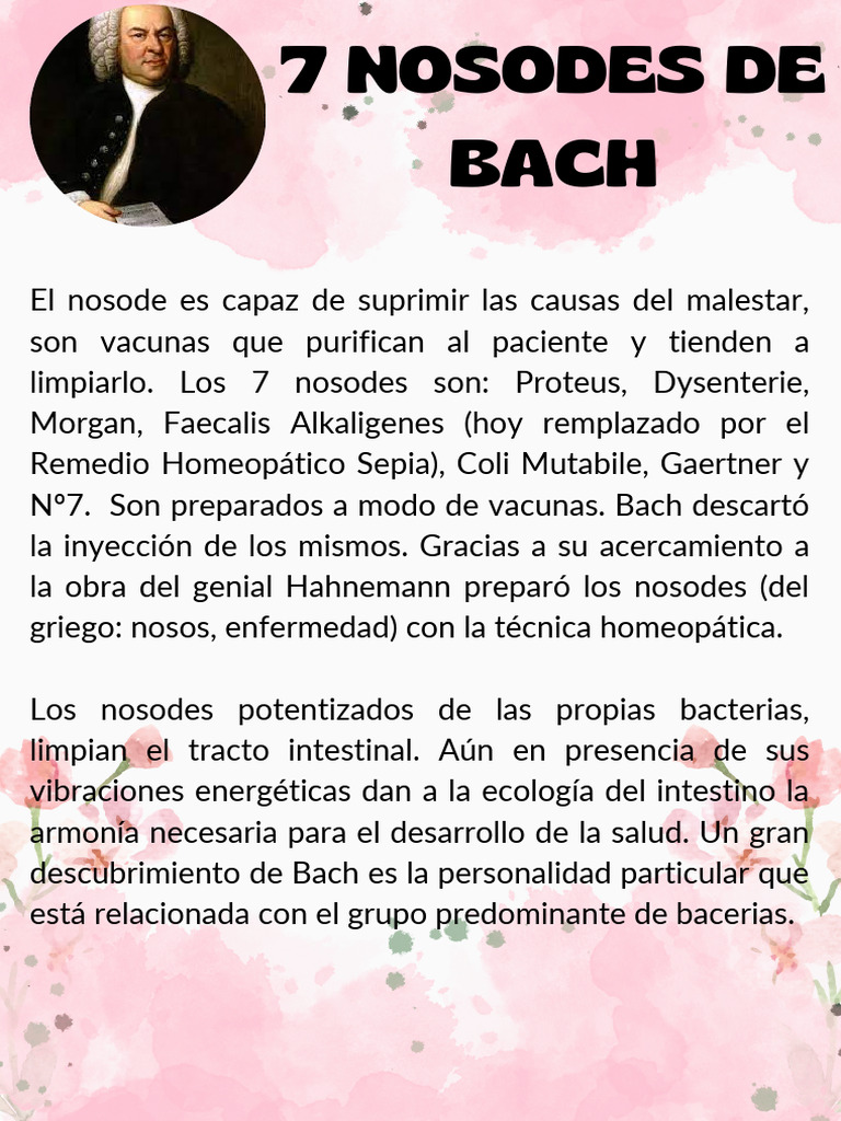 7 Nosodes de Bach | PDF | Epidemiología | Medicina CLINICA