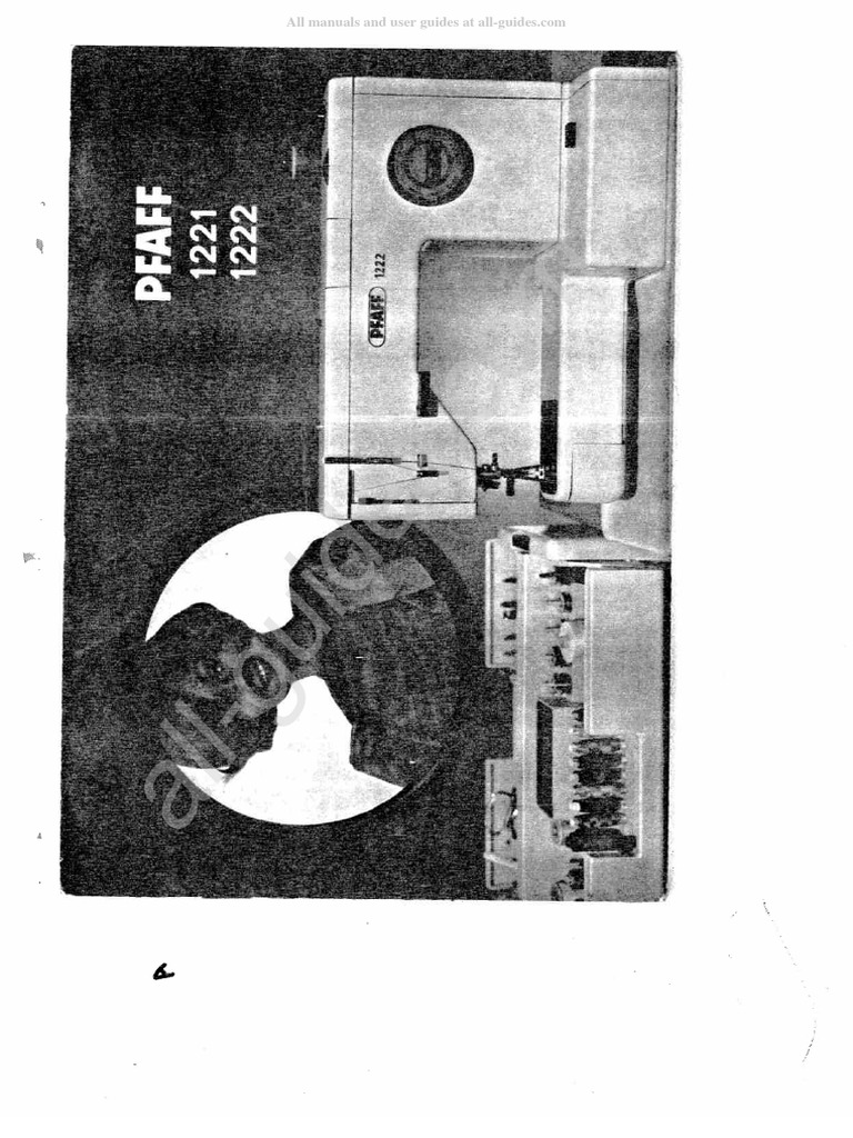 Pfaff 1221 Sewing Machine Instruction Manual | PDF | Sewing | Seam (Sewing)
