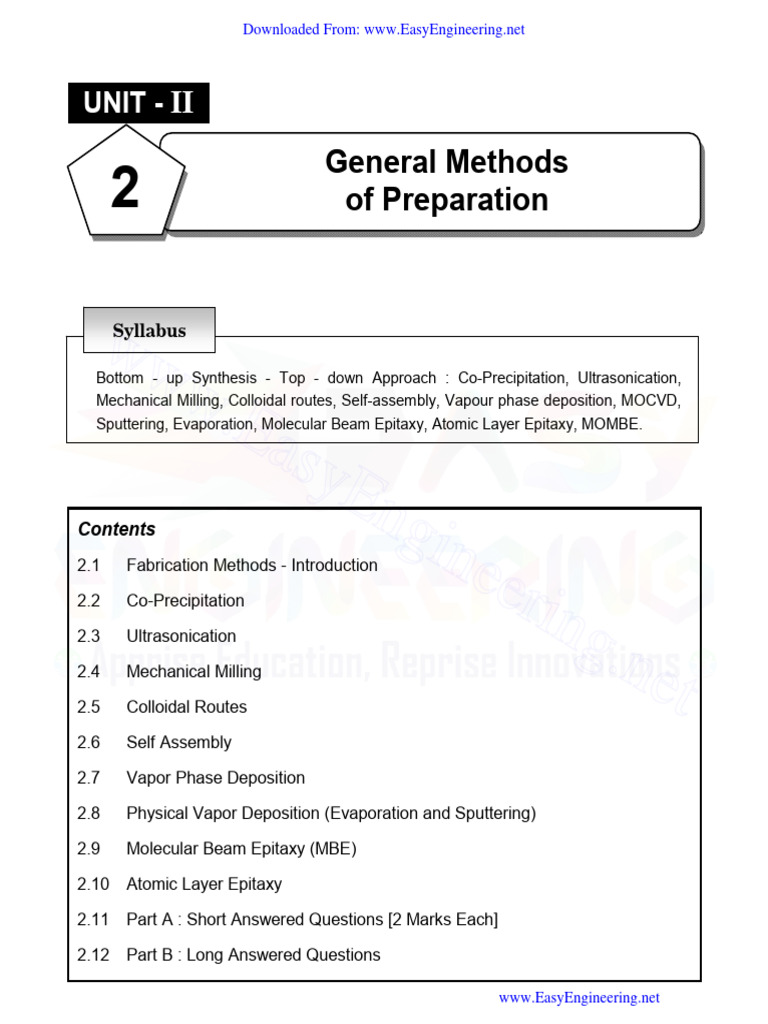 GE8073 Unit 2 | PDF | Sputtering | Self Assembly