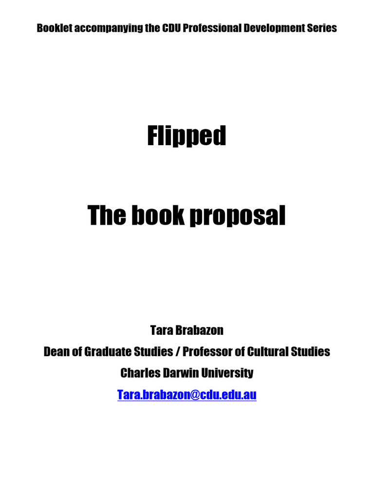 The Book Proposal - Handout For Flipped Professional Development ...