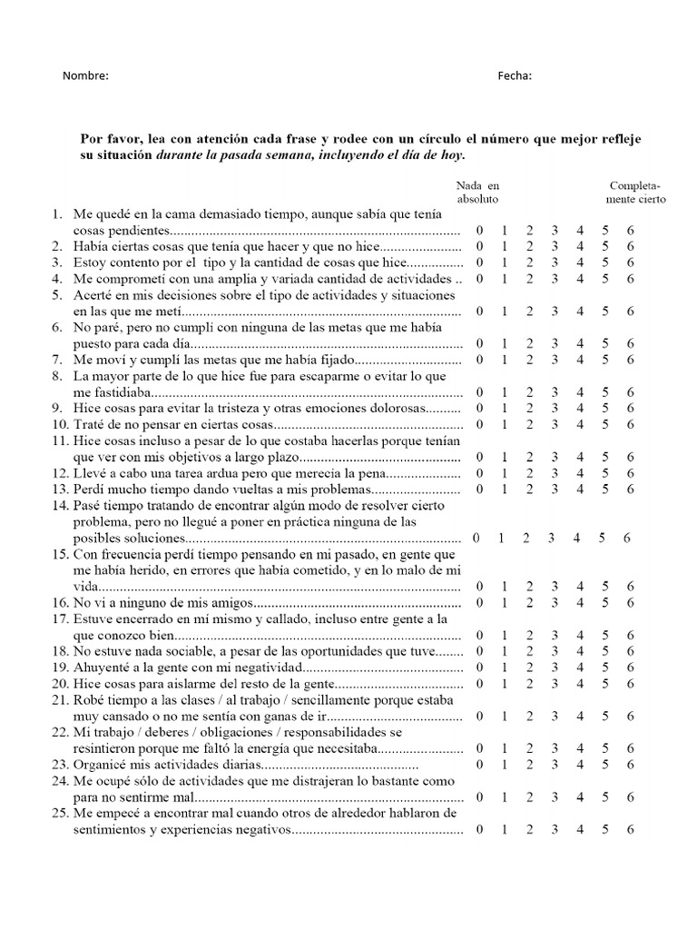 Escala BADS | PDF