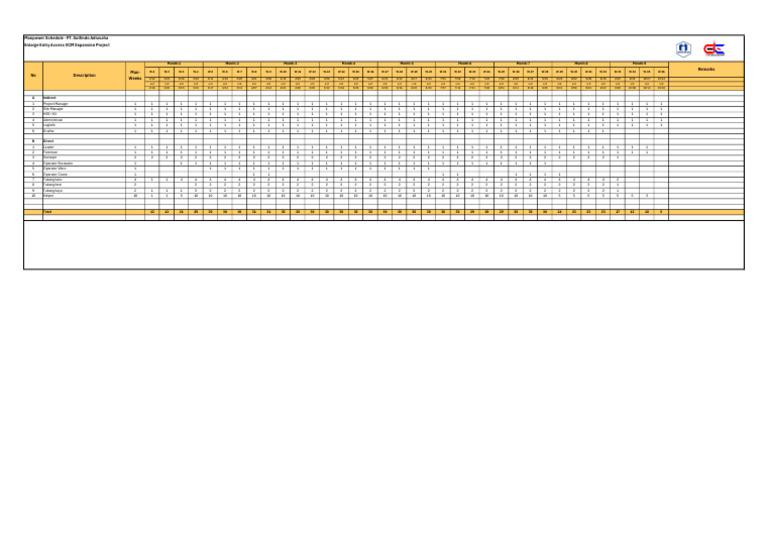 Manpower Schedule | PDF