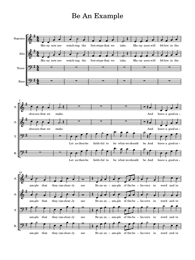 Be An Example | PDF | Musical Techniques | Compositions