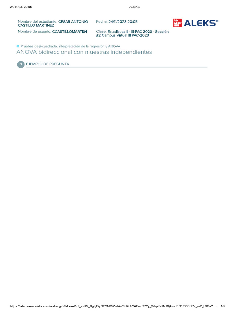 ALEKS | PDF | Análisis de variación | Método científico