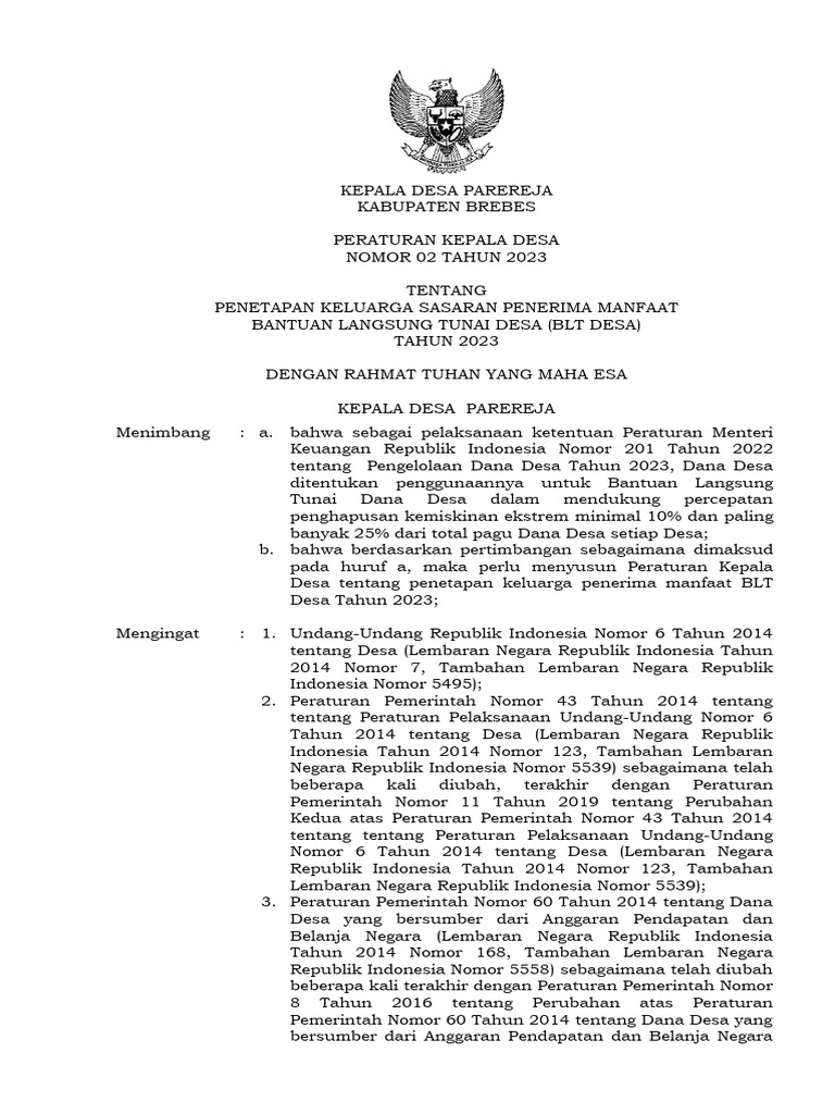 001 Perkades BLT 2023 | PDF