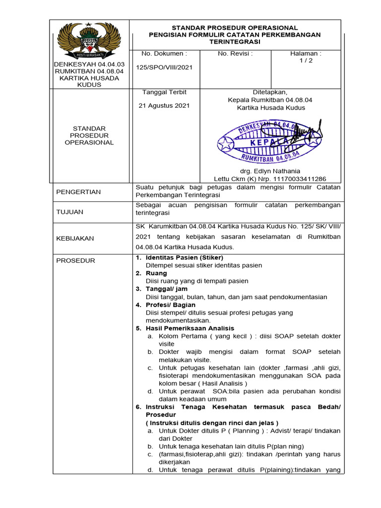 Spo Pengisian Formulir CPPT | PDF | Sains & Matematika | Teknologi & Rekayasa