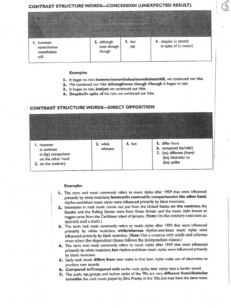 Contrast Structure Words | PDF