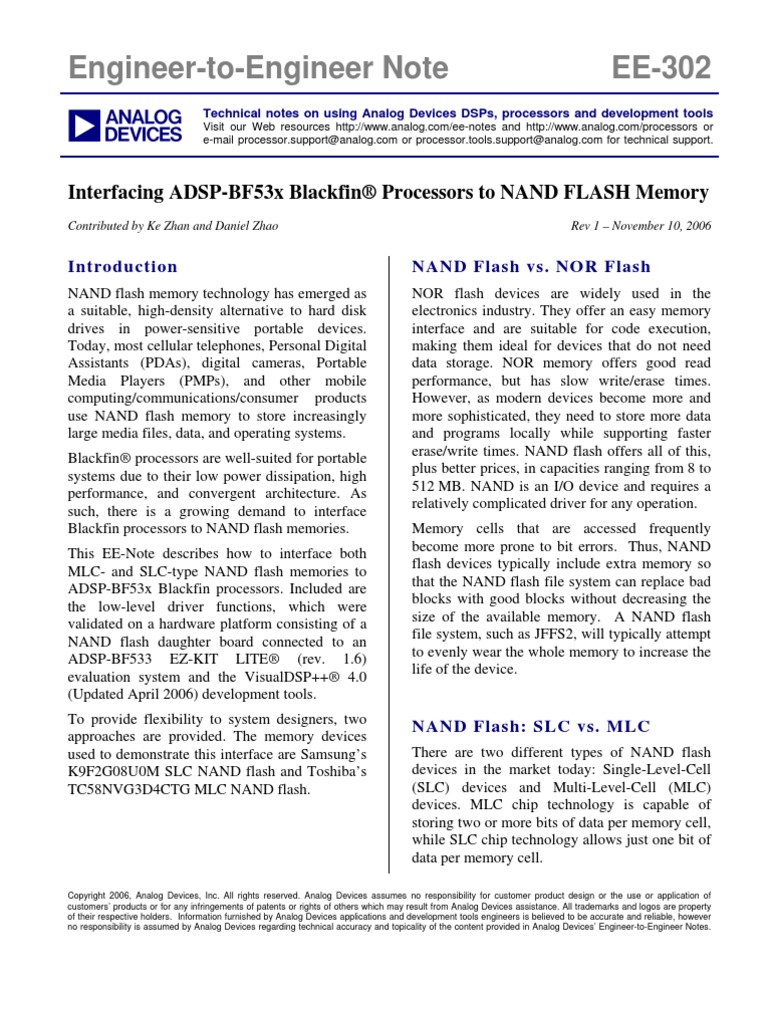 Interfacing Processor To Nand Flash Memories Pdf Flash Memory Computer Data Storage