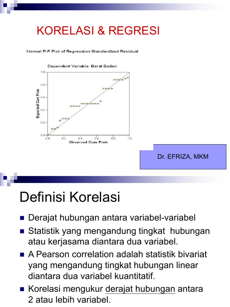KORELASI Regresi | PDF | Metode & Bahan Ajar