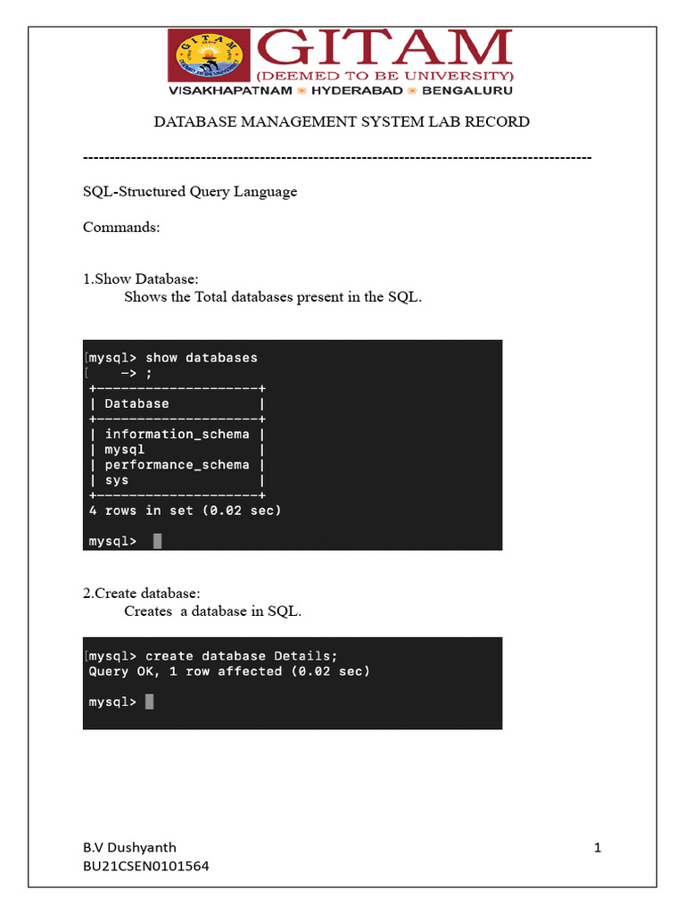Dbms Record PDF | PDF | Table (Database) | Databases