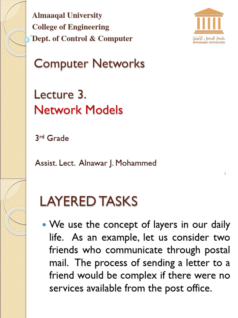 Hi Lecture 3 - Network Model | PDF | Osi Model | Internet Protocol Suite Hi Lecture 3 - Network Model | PDF | Osi Model | Internet Protocol Suite