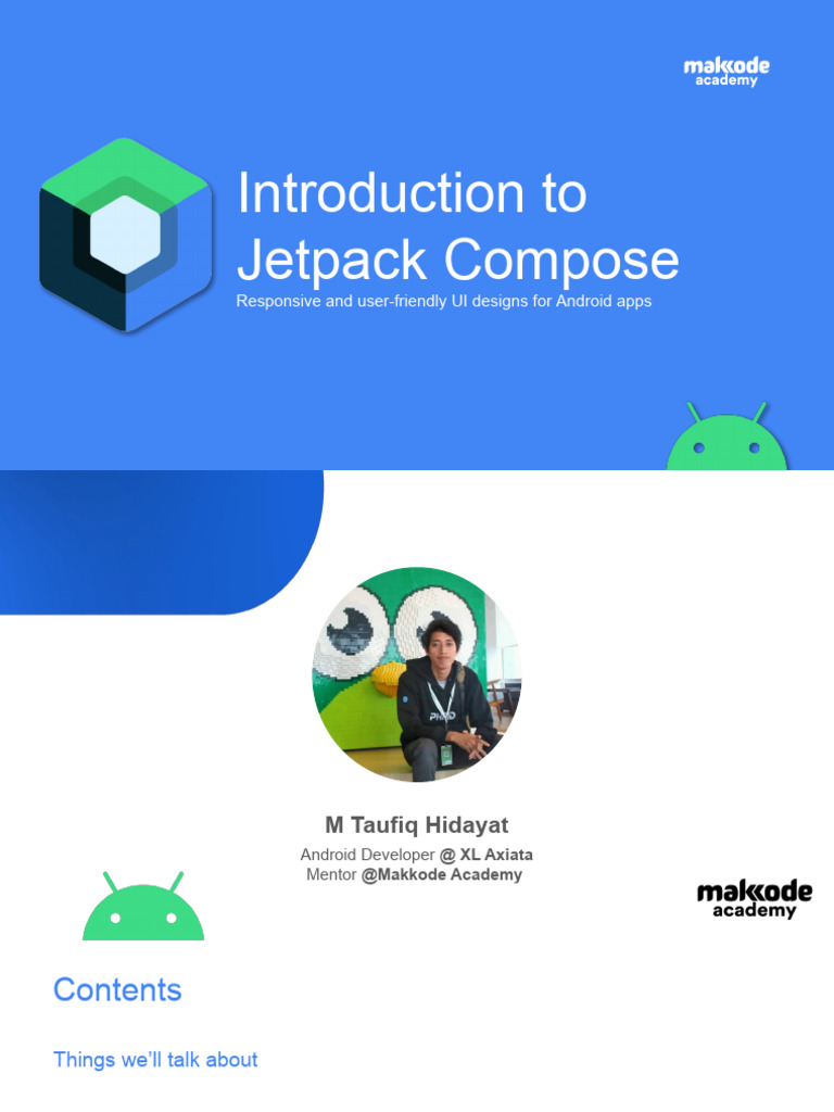 Makkode Introduction To Jetpack Compose | PDF | Android (Operating System) | User Interface