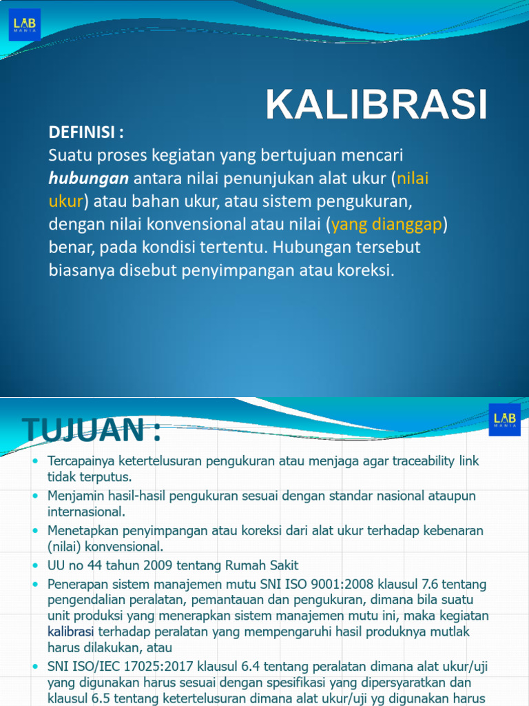 Proses dan Manfaat Kalibrasi Alat Ukur | PDF | Teknologi & Rekayasa