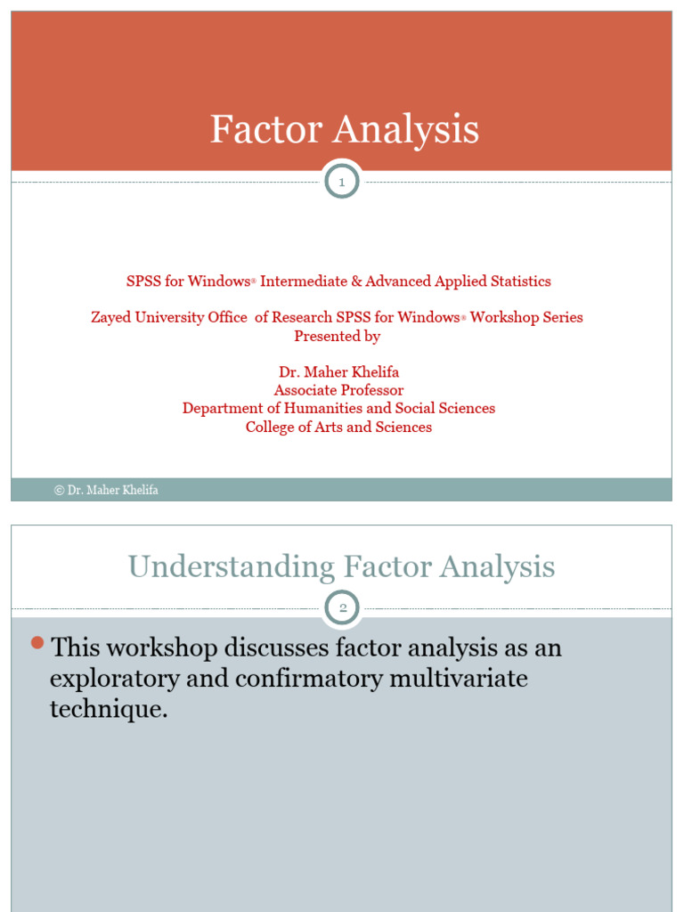 Factor Analysis | PDF | Factor Analysis | Principal Component Analysis