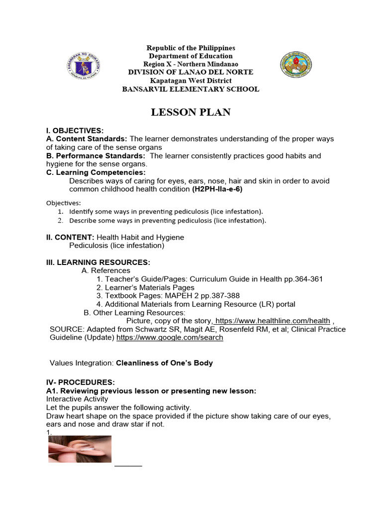 Lesson Plan - Health 2 2ND QTR Rizano | PDF | Learning | Lesson Plan