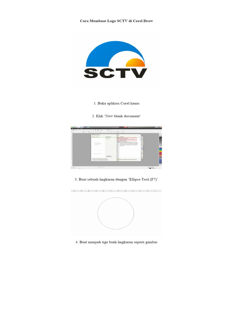 Cara Membuat Logo SCTV di Corel Draw | PDF